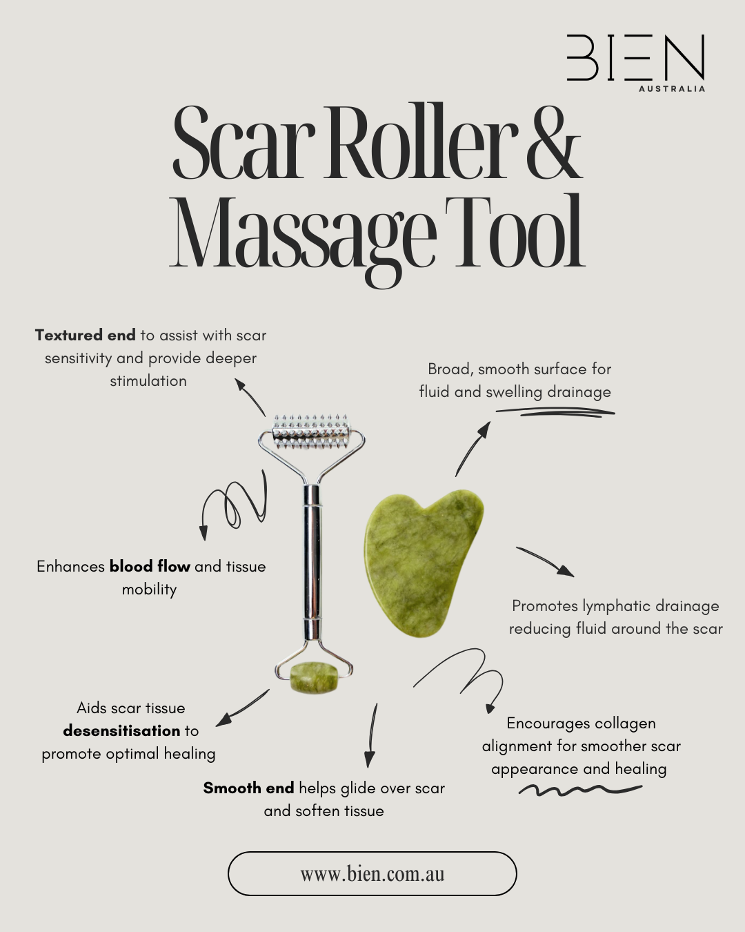Scar Roller and Massage Tool – BIEN Australia